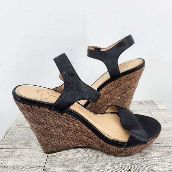 Jessica Simpson | Shoes | Jessica Simpsonblack Wedge Sandals 3 Wedge ...